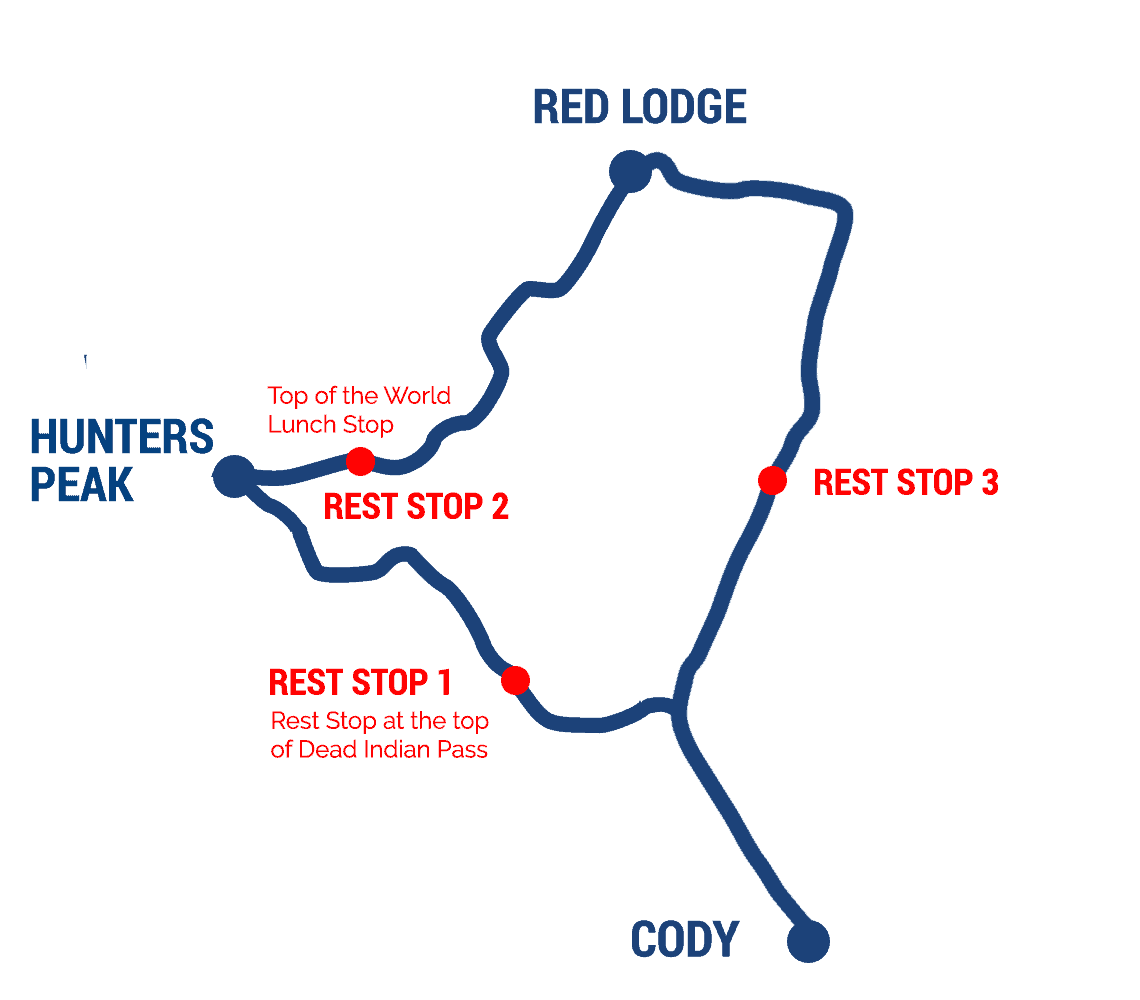 Rest Stop Map – Beartooth Challenge